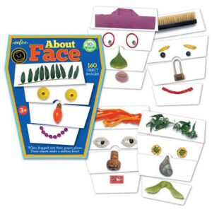 eeBoo: About Face, Over 160 Photographed Found Objects Help Create Fun Faces, Endless Possibilities with This Creative Set, Mix and Match for More Fun, for Ages 3 and up