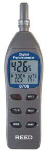 reed instruments 8706 digital psychrometer/thermo-hygrometer, (wet bulb, dew point, temperature, humidity)