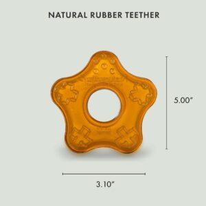 Natursutten Starfish Teether - Baby Teething Toys - Eco-Friendly Natural Rubber, PVC & 100% BPA-Free - Danish Design Baby Toys - Made in Italy Yellow