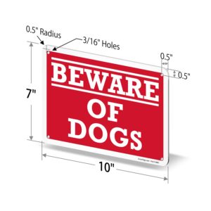 SmartSign "Beware of Dogs" Sign | 7" x 10" Aluminum