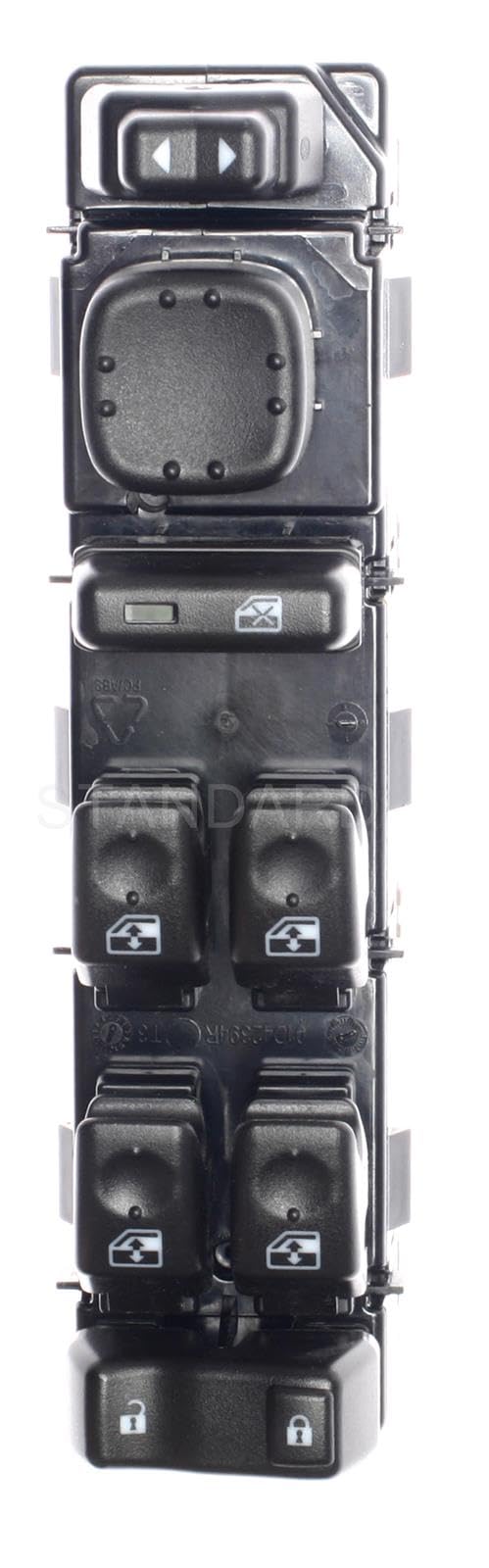 Standard Motor Products DWS-220 Power Window Switch with Fixed Pedals and w/o Auto Folding Mirrors – THIS SWITCH REQUIRES ON-VEHICLE PROGRAMMING BEFORE USE. PROFESSIONAL INSTALLATION RECOMMENDED