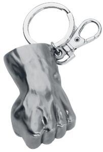 marvel hulk fist pewter key ring,grey-light,small