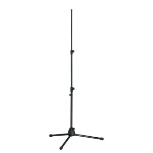 K&M König & Meyer 19900.500.55 Tripod Microphone Stand | Lightweight Base | Sturdy Folding Legs | Adjustable Height Clutch Up To 58” | Storage/Travel Compact Design | Pro Grade | German Made | Black