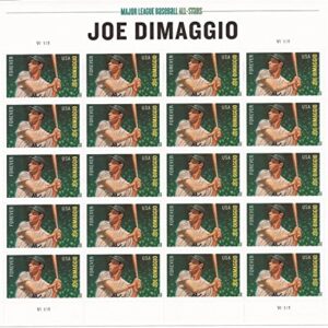 Joe Dimaggio U.S. Forever Sheet of 20 Forever Stamps Scott 4697