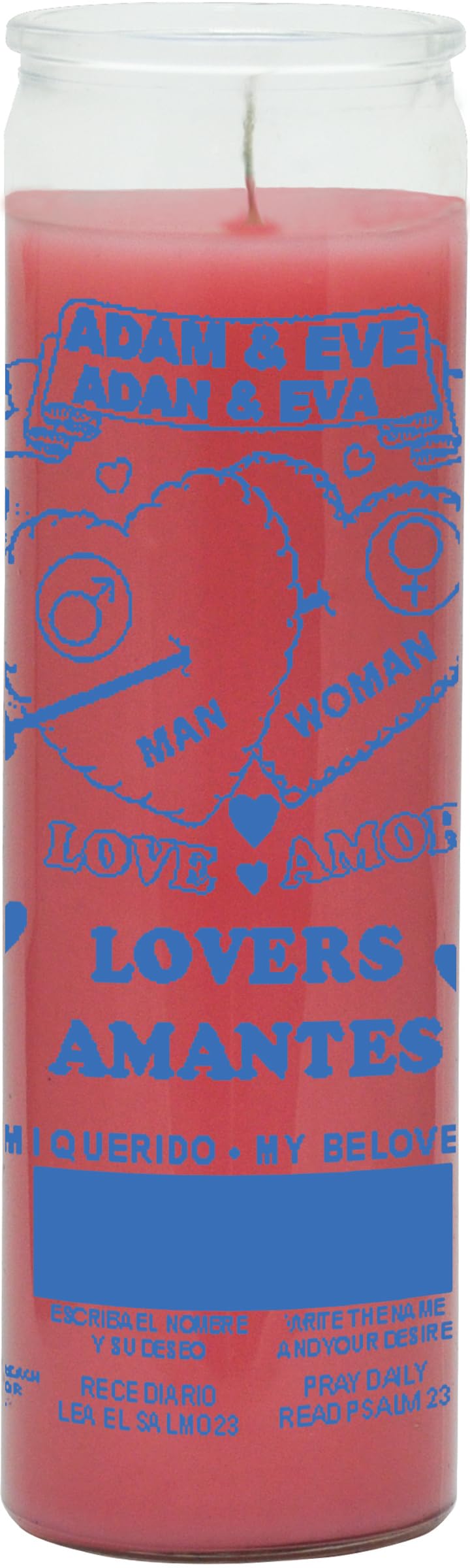 Lovers Adam and Eve 7 Day Pink Candle