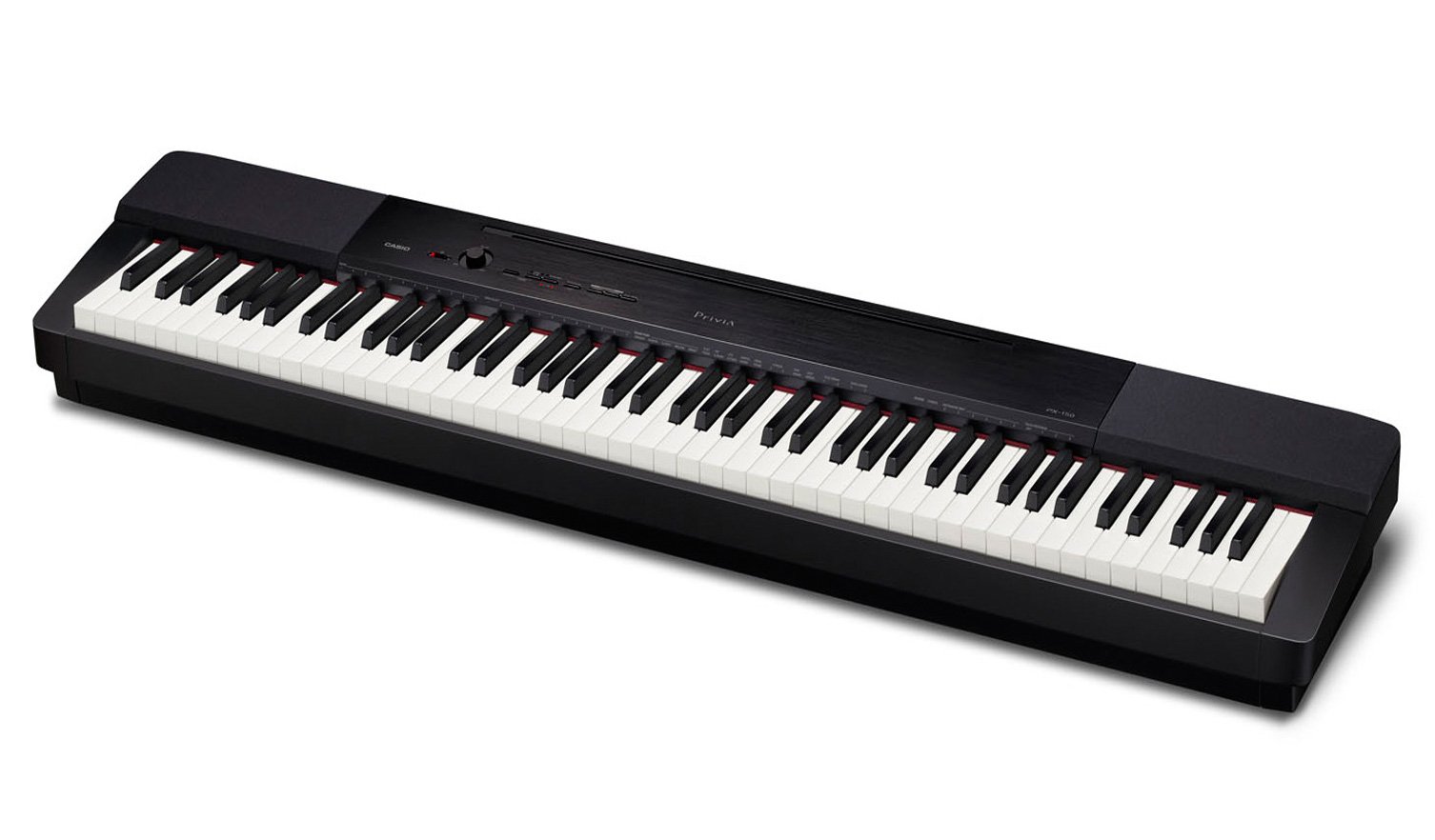 Casio PX-350 BK 88-Key Touch Sensitive Privia Digital Piano with "AIR" Acoustic and Intelligent Resonation System and Power Supply, Black