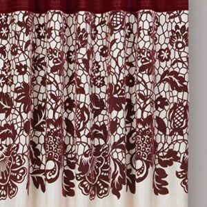 Lush Decor Estate Garden, Curtain Panel, Red 54.00" x 1.00"