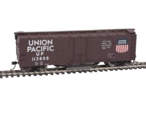 walthers trainline 40' plug-door track cleaning boxcar - union pacific #113808 ho scale