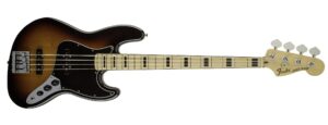 fender geddy lee jazz bass, 3-color sunburst, maple fingerboard