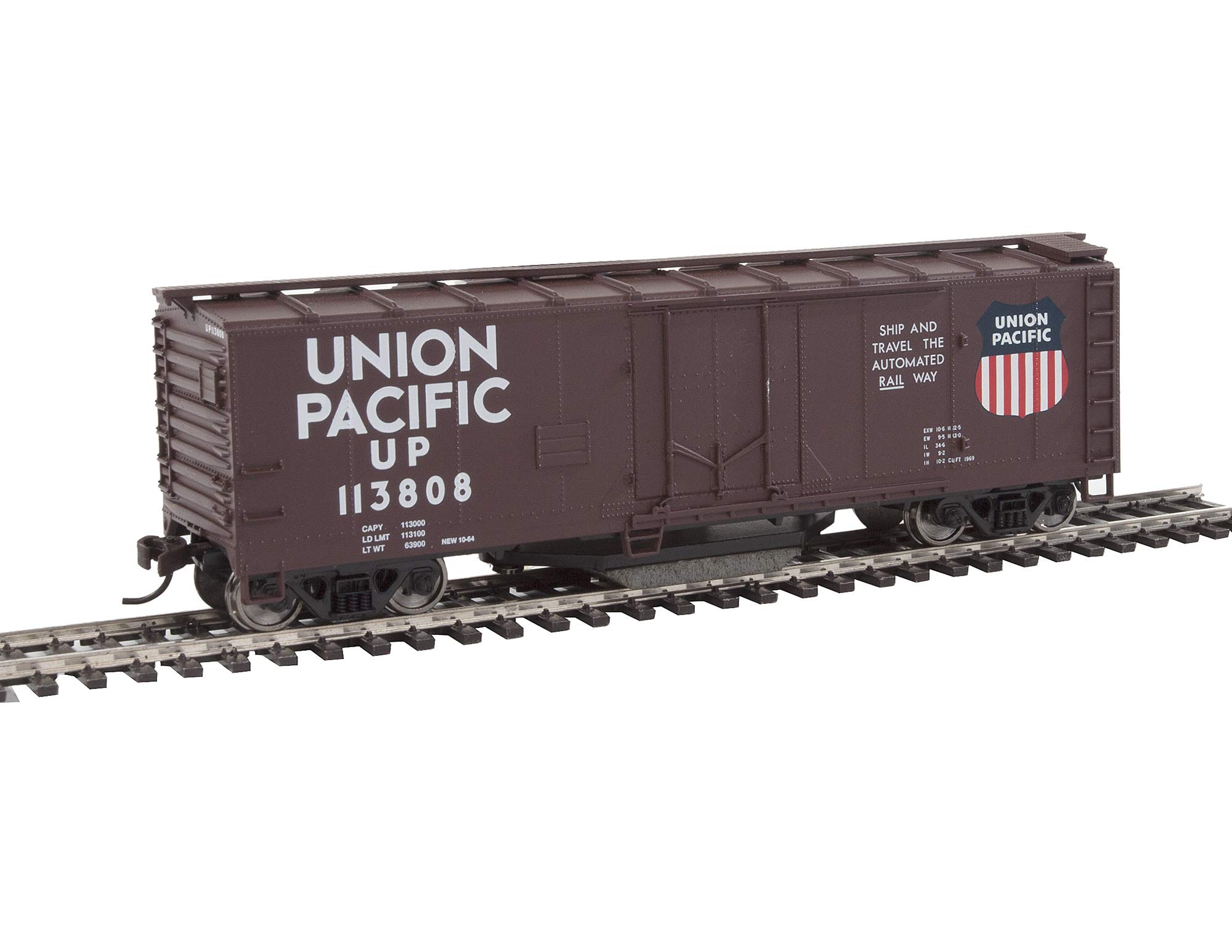 Walthers Trainline 40' Plug-Door Track Cleaning Boxcar - Union Pacific #113808 HO Scale