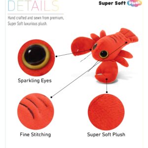 DolliBu Red Lobster Stuffed Animal - Super Soft Big Eyes Lobster Plush, Ocean Stuffed Animal Plush Toy for Boys and Girls, Perfect Red Stuffed Animal Lobster Gift for Kids, Teens, and Adults -6 Inches