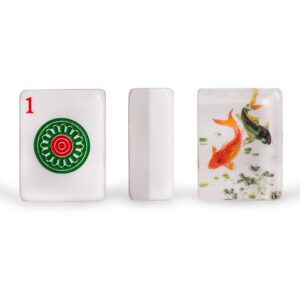 yellow mountain imports set of 166 american mahjong tiles, koi (tiles only set)