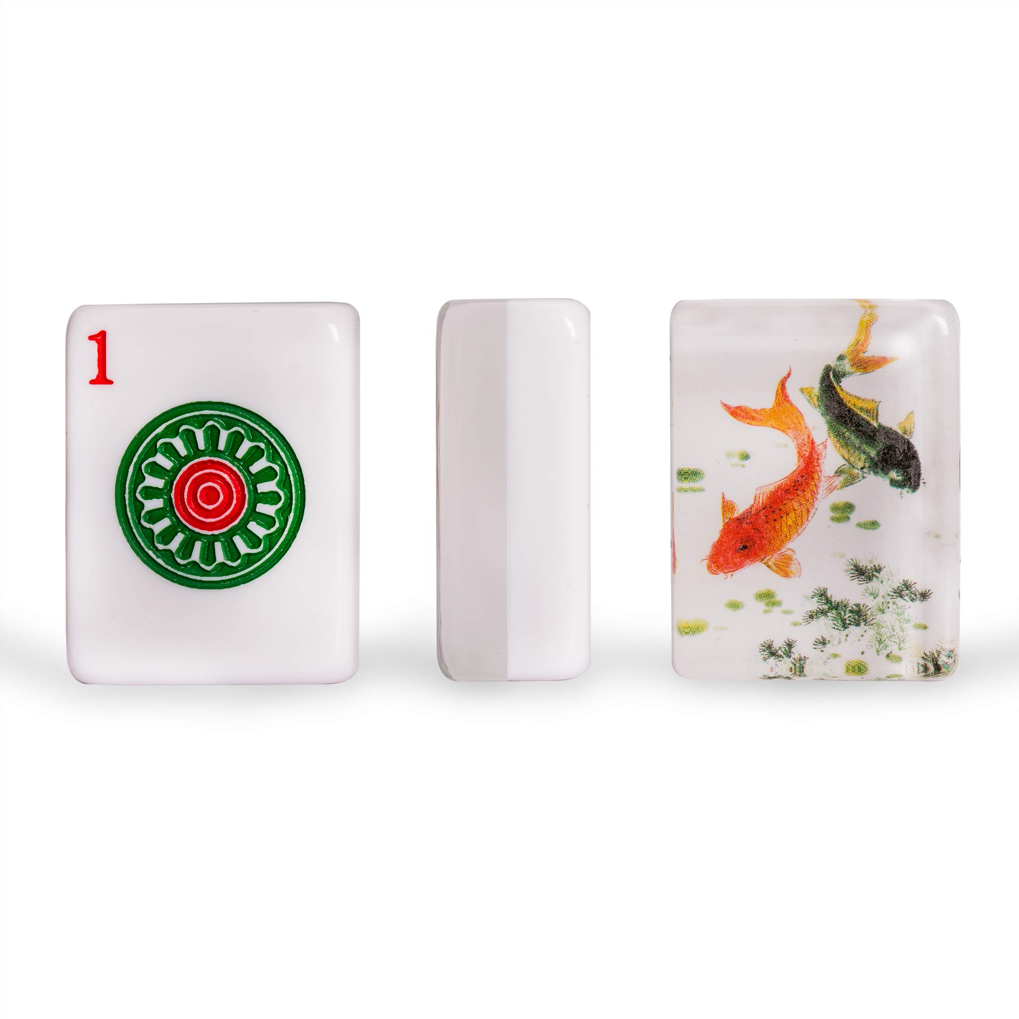 Yellow Mountain Imports Set of 166 American Mahjong Tiles, Koi (Tiles Only Set)