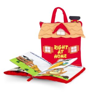 pockets of learning right at home quiet book, animal activity busy book for toddlers and children