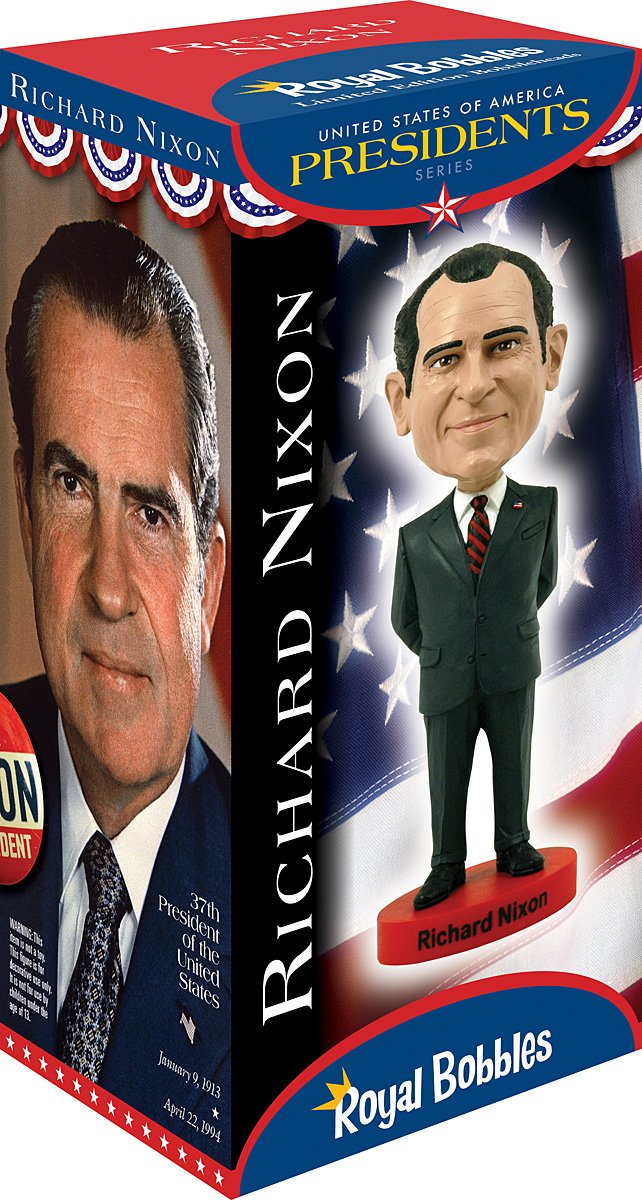 Royal Bobbles Richard Nixon Bobblehead, Premium Polyresin Lifelike Figure, Unique Serial Number, Exquisite Detail