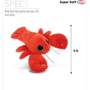 DolliBu Red Lobster Stuffed Animal - Super Soft Big Eyes Lobster Plush, Ocean Stuffed Animal Plush Toy for Boys and Girls, Perfect Red Stuffed Animal Lobster Gift for Kids, Teens, and Adults -6 Inches