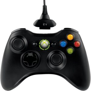 xbox 360 wireless controller with transforming d-pad and play and charge kit - black