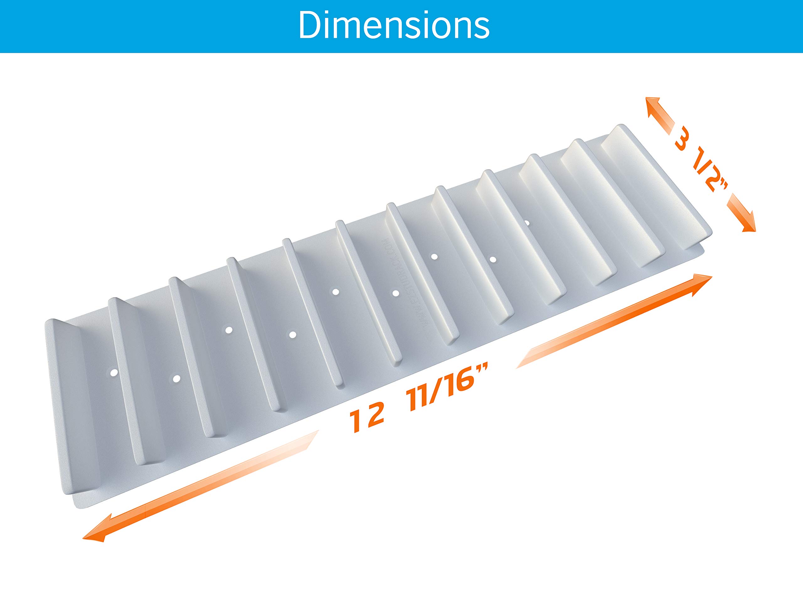 EZStudRack Shelving System for Garages, Sheds, Pantries, Closets, and More. Includes 32 EZStudRacks & 128 Screws- WOOD NOT INCLUDED