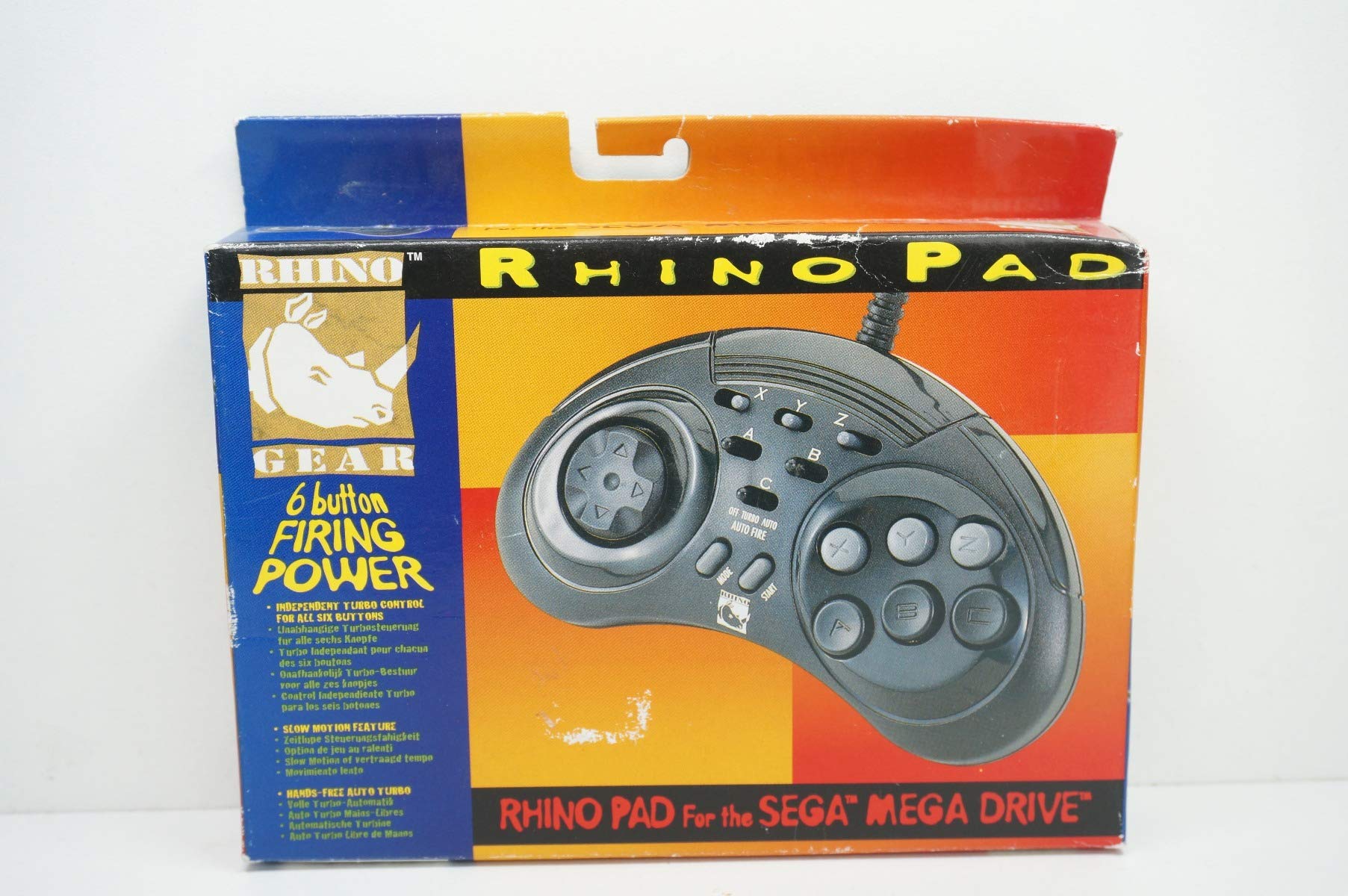 Sega Genesis controller - Rhino Pad (6 buttons with turbo fire feature)