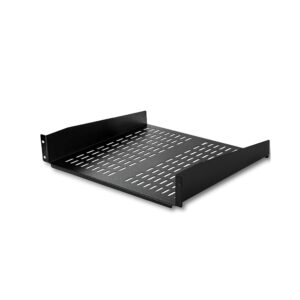 startech.com 2u server rack shelf - universal vented rack mount cantilever tray for 19" network equipment rack & cabinet - heavy duty steel - weight capacity 50lb/23kg - 16" deep shelf, taa