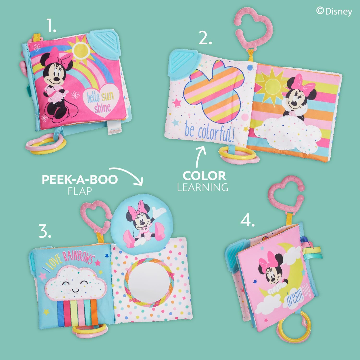 KIDS PREFERRED Disney Baby Minnie Mouse On The Go Soft Book for Babies