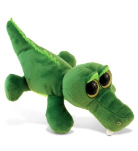 dollibu green alligator stuffed animal - super soft alligator plush, huggable big eyes plush animal alligator toy, wild animal gator plush, cute stuffed animal gift for kids and adults - 6 inches