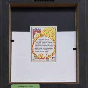 Trading Card Display Frame (1) Single Trading Card - Black (White Trim) Matting and Black Frame