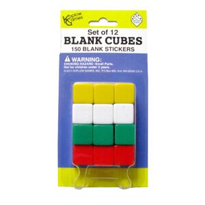 koplow games kop17586 blank with stickers dice game set