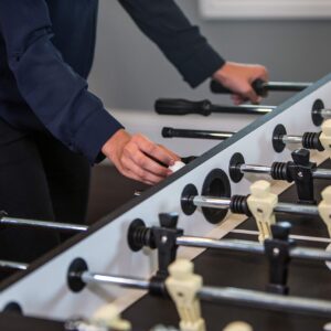 Atomic Pro Force 56" Foosball Table with Internal Ball Return and Ball Entry, Leg Levelers, and Heavy-Duty Legs