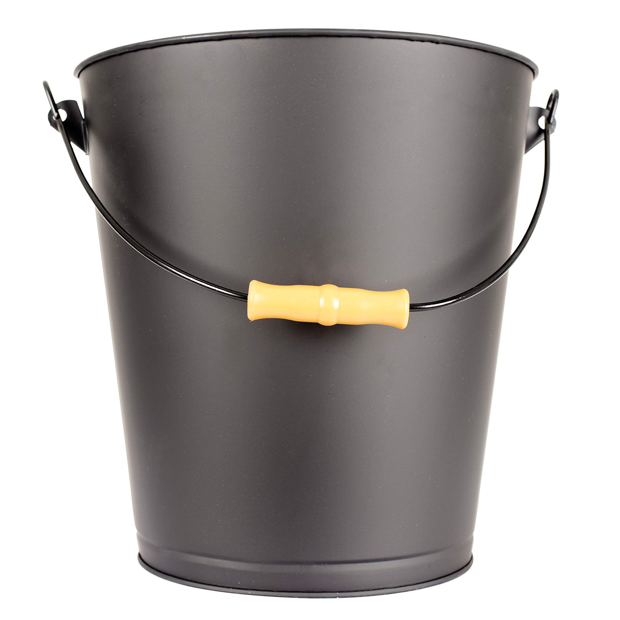 Pleasant Hearth Fireplace Ash Bucket with Lid,Black