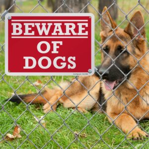 SmartSign "Beware of Dogs" Sign | 7" x 10" Aluminum