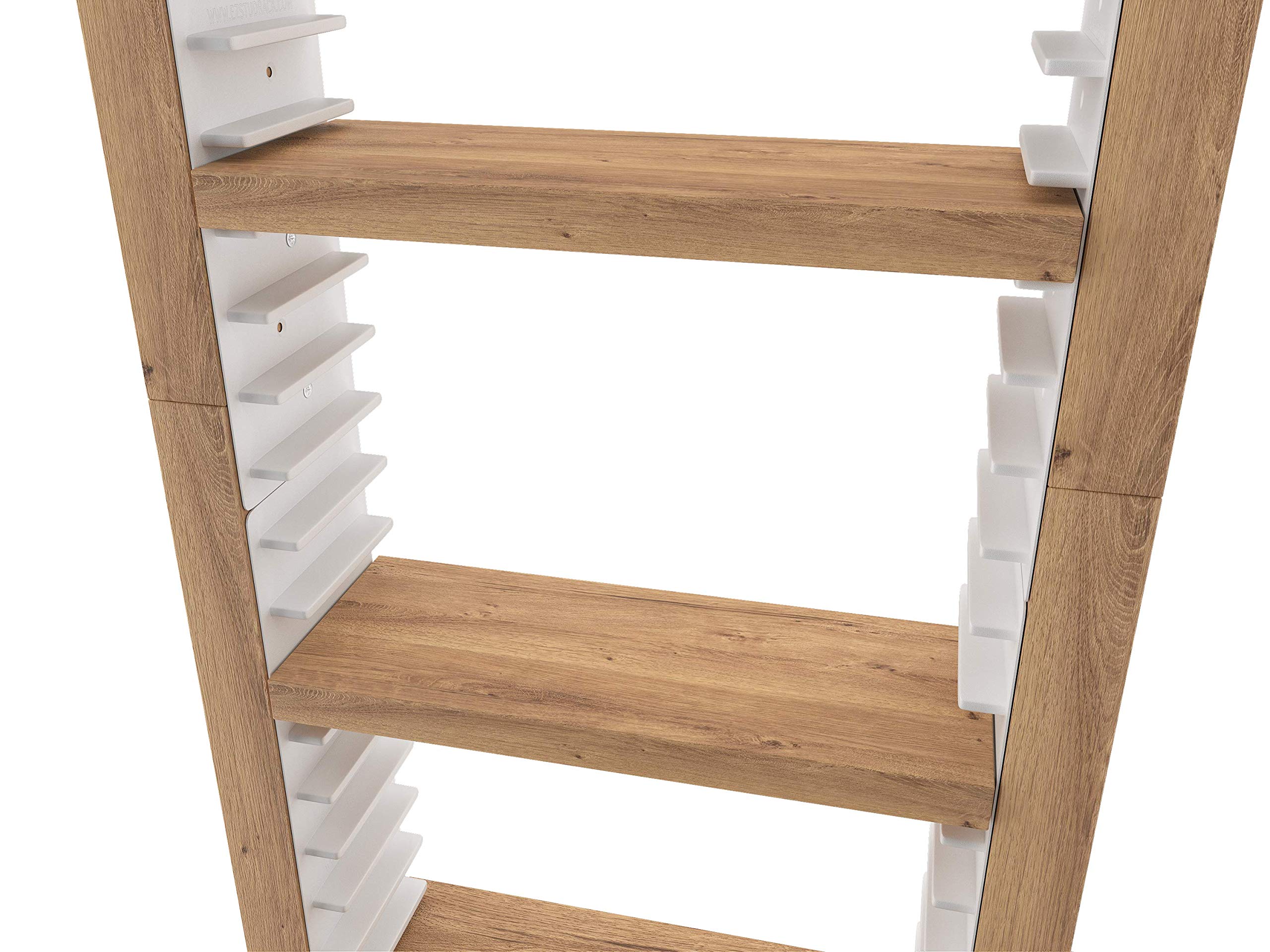 EZStudRack Shelving System for Garages, Sheds, Pantries, Closets, and More. Includes 32 EZStudRacks & 128 Screws- WOOD NOT INCLUDED