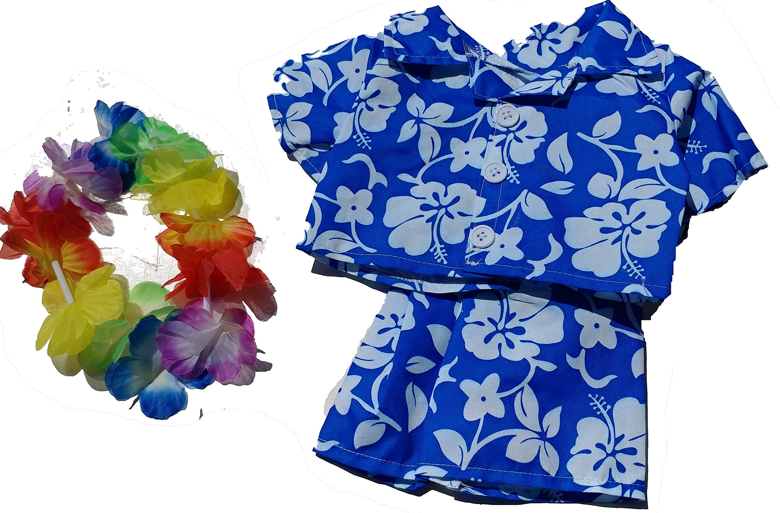 Hawaiian Boy w/Flower Lei Teddy Bear Clothes Fits Most 14"-18" Build-a-Bear and Make Your Own Stuffed Animals