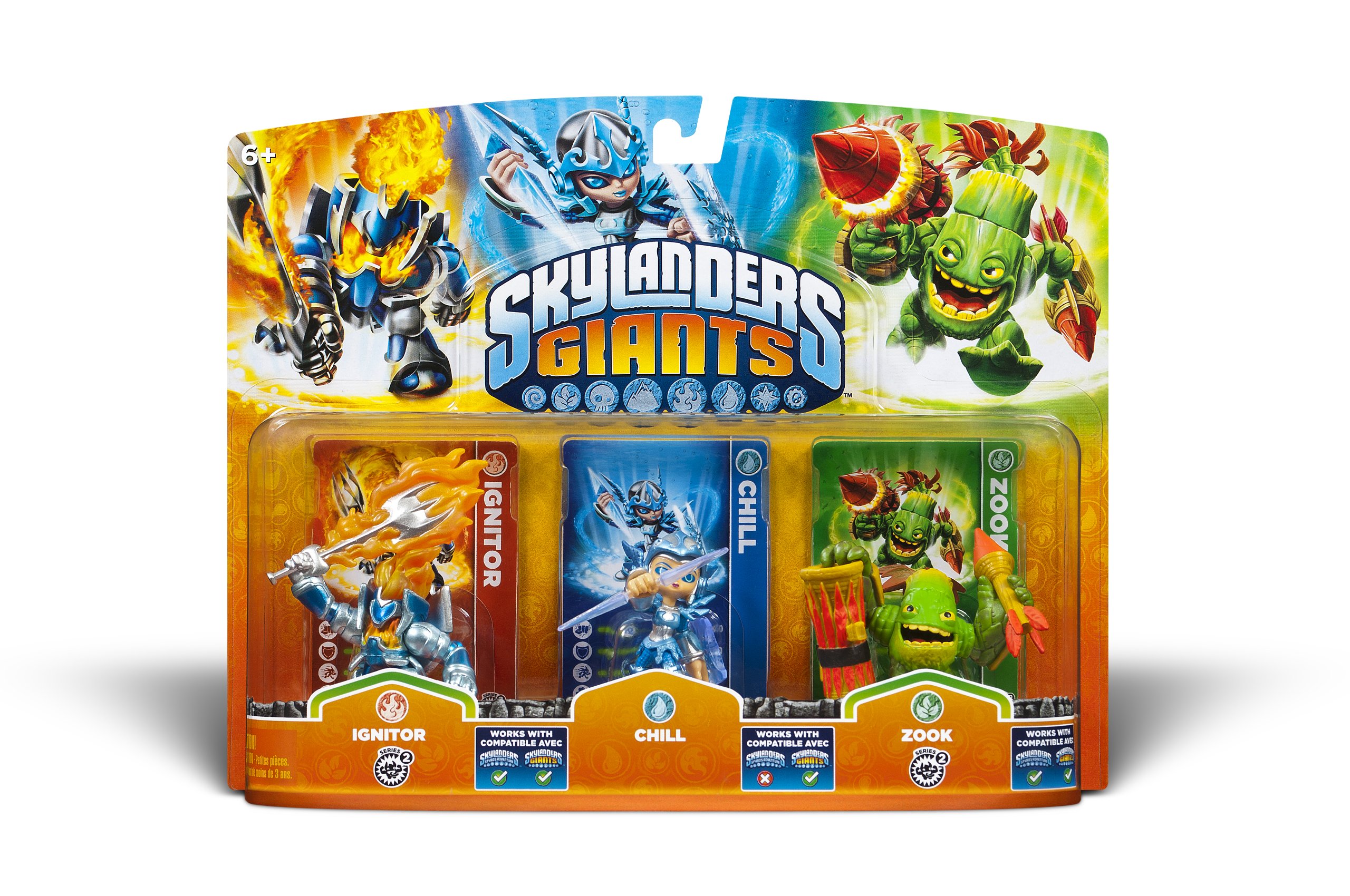 Skylanders Giants Triple Pack #2 Ignitor, Chill, and Zook