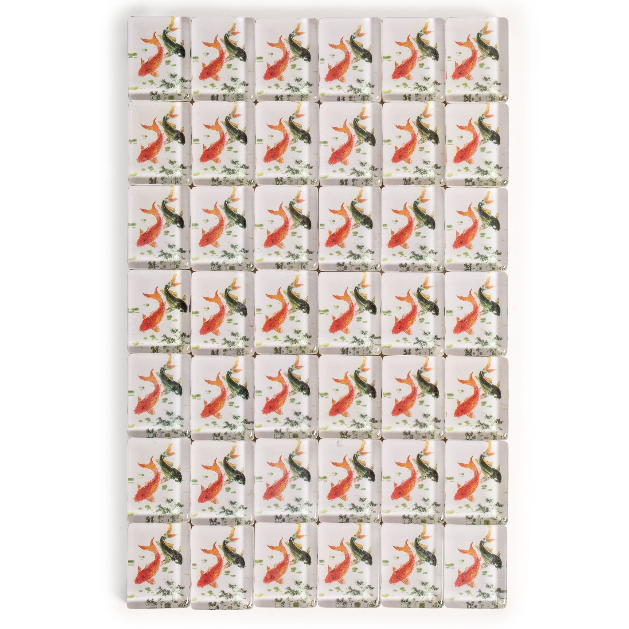 Yellow Mountain Imports Set of 166 American Mahjong Tiles, Koi (Tiles Only Set)