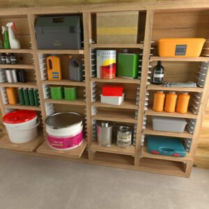 EZStudRack Shelving System for Garages, Sheds, Pantries, Closets, and More. Includes 32 EZStudRacks & 128 Screws- WOOD NOT INCLUDED