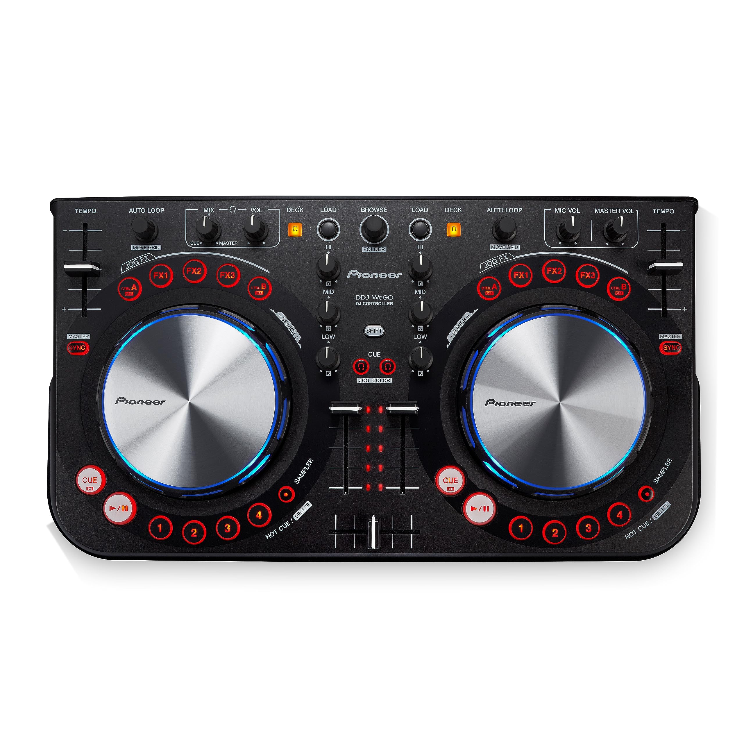 Pioneer DJ DJ Mixer, Black (DDJ-WeGO