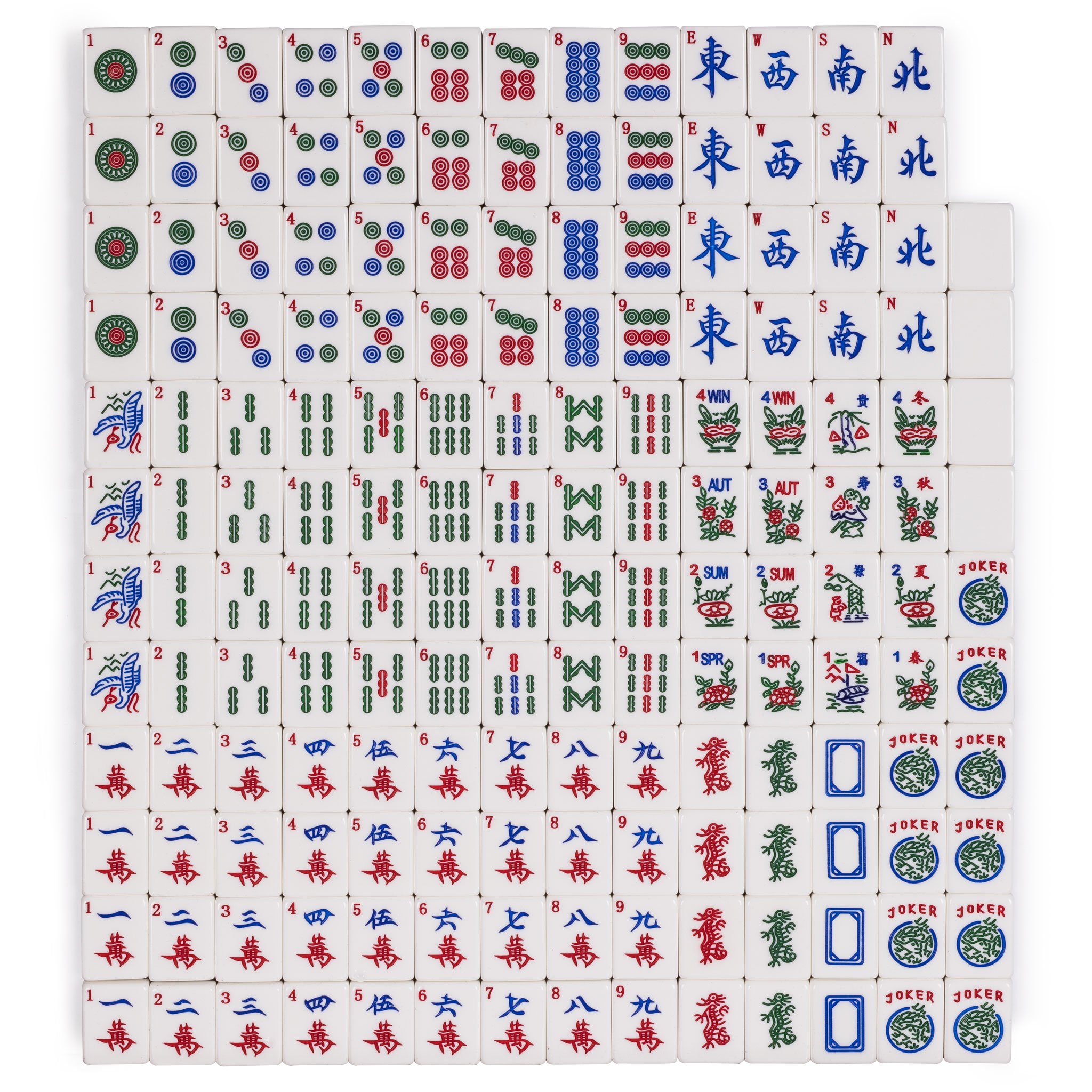 Yellow Mountain Imports Set of 166 American Mahjong Tiles, Koi (Tiles Only Set)