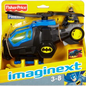 Fisher-Price Imaginext DC Super Friends Batman Toy Batcopter Helicopter & Figure Set for Preschool Pretend Play Kids Ages 3+ Years