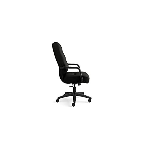 HON 2091SR11T 2090 Pillow-Soft Series Executive Leather High-Back Swivel/Tilt Chair, Black