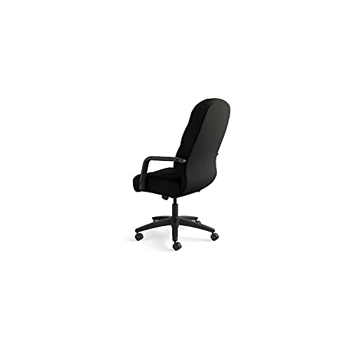 HON 2091SR11T 2090 Pillow-Soft Series Executive Leather High-Back Swivel/Tilt Chair, Black