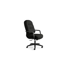 HON 2091SR11T 2090 Pillow-Soft Series Executive Leather High-Back Swivel/Tilt Chair, Black