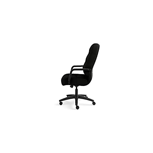 HON 2091SR11T 2090 Pillow-Soft Series Executive Leather High-Back Swivel/Tilt Chair, Black