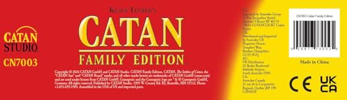 CATAN Family Edition Board Game - Embark on a Quest for Settlement! Strategy Game for Kids & Adults, Ages 10+, 3-4 Players, 60 Minute Playtime, Made by CATAN Studio