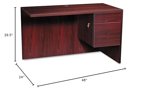 Hon Company HON Return Desk, Right - 48" - Mahogany - 10500 Series