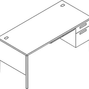 Metro Classic Computer Desk with Right Pedestal L-Workstation Computer Desk Finish: Mahogany, Orientation: Right