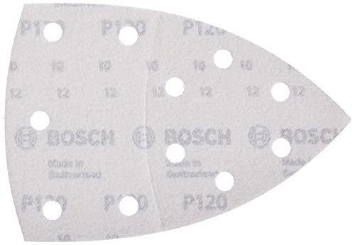 Bosch Home and Garden 2609256A64 10-Piece Sanding Sheet Set for Multi-Sanders 102 x 62.93, 120