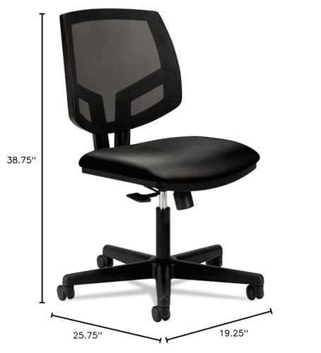 HON HON5711SB11T Volt Mesh Back Task Chair | Center-Tilt | Black SofThread Leather