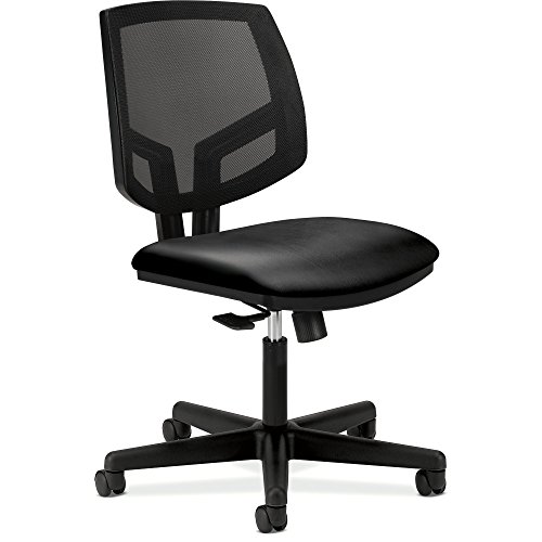 HON HON5711SB11T Volt Mesh Back Task Chair | Center-Tilt | Black SofThread Leather