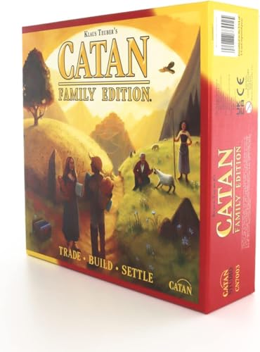 CATAN Family Edition Board Game - Embark on a Quest for Settlement! Strategy Game for Kids & Adults, Ages 10+, 3-4 Players, 60 Minute Playtime, Made by CATAN Studio